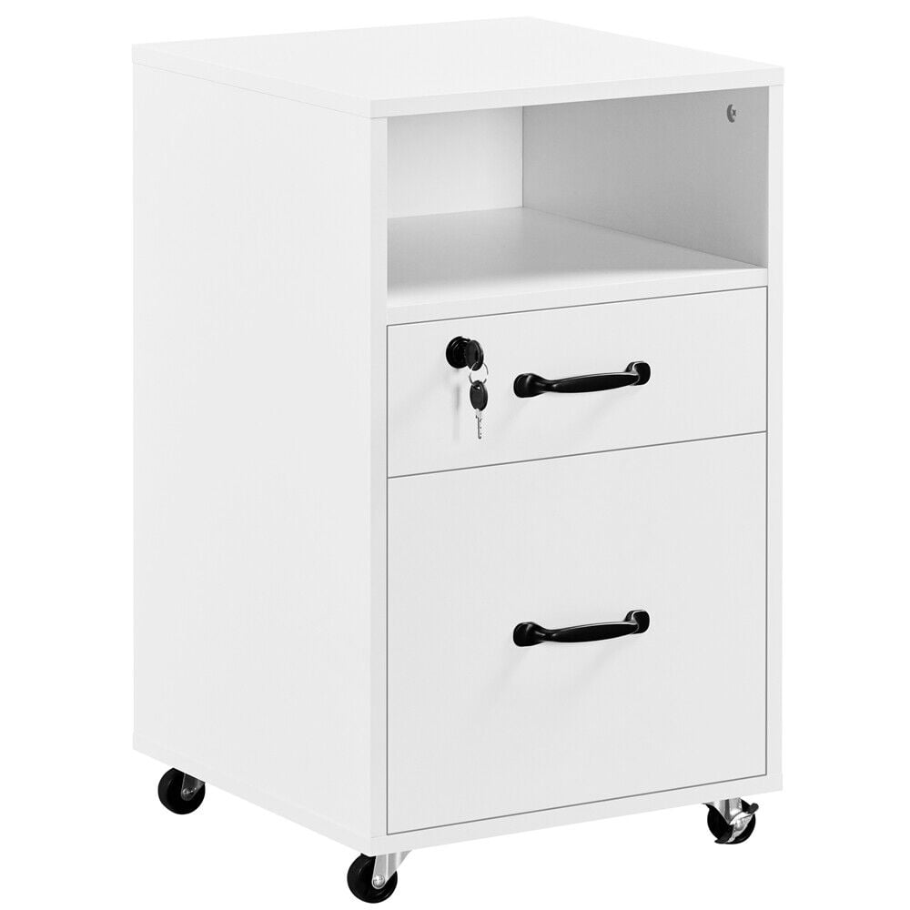 LIUYUDIY File Cabinet, Under Desk Vertical Cabinet With 2 Drawers and ...
