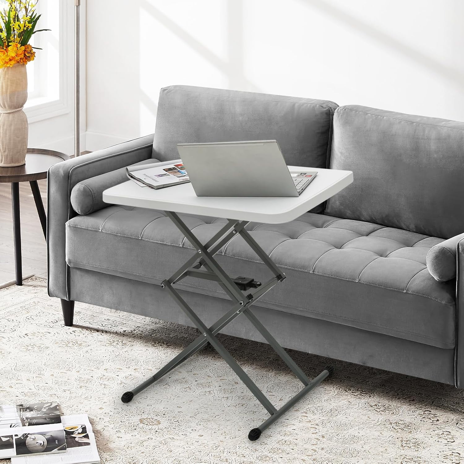 LIUYUDIY Foldable TV Tray Table, Portable Partiestable and Laptop ...