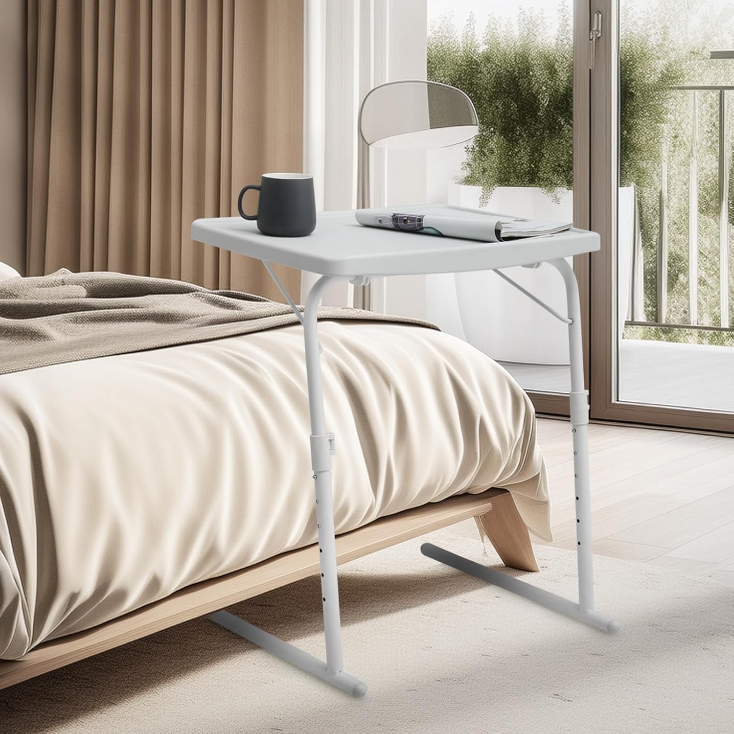 LIUYUDIY Foldable TV Tray Table, Portable Partiestable and Laptop ...