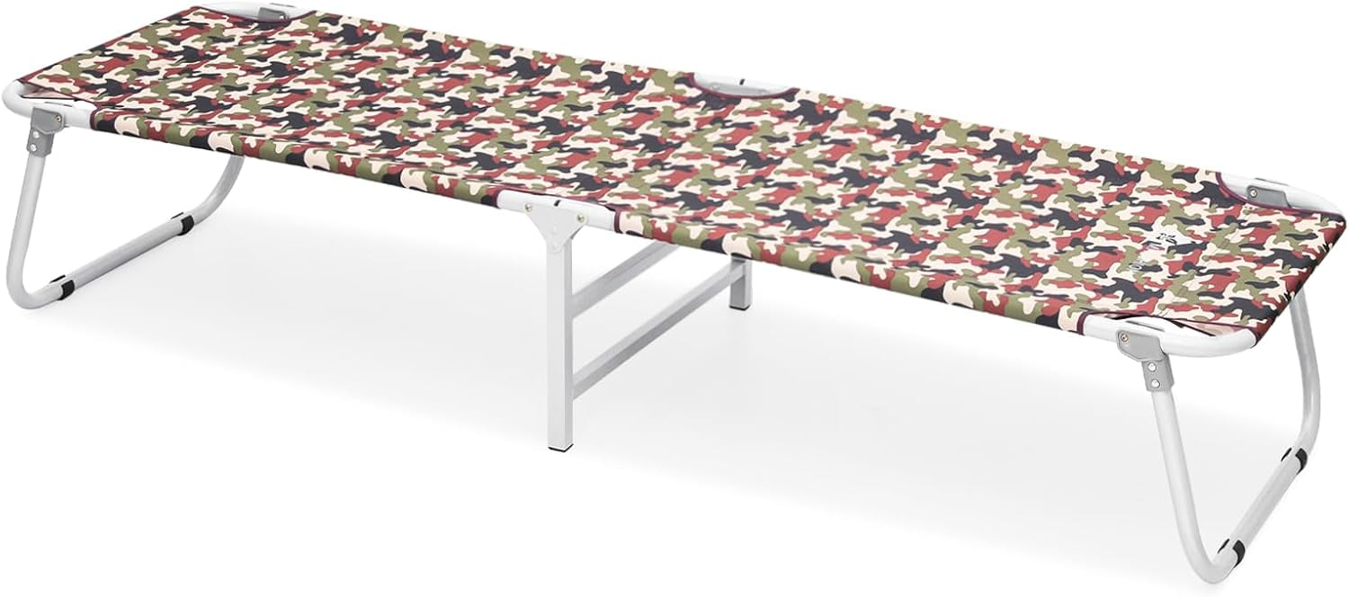 LIUYUDIY Portable Military Fold Up Camping Bed Cot + Free Storage Bag ...