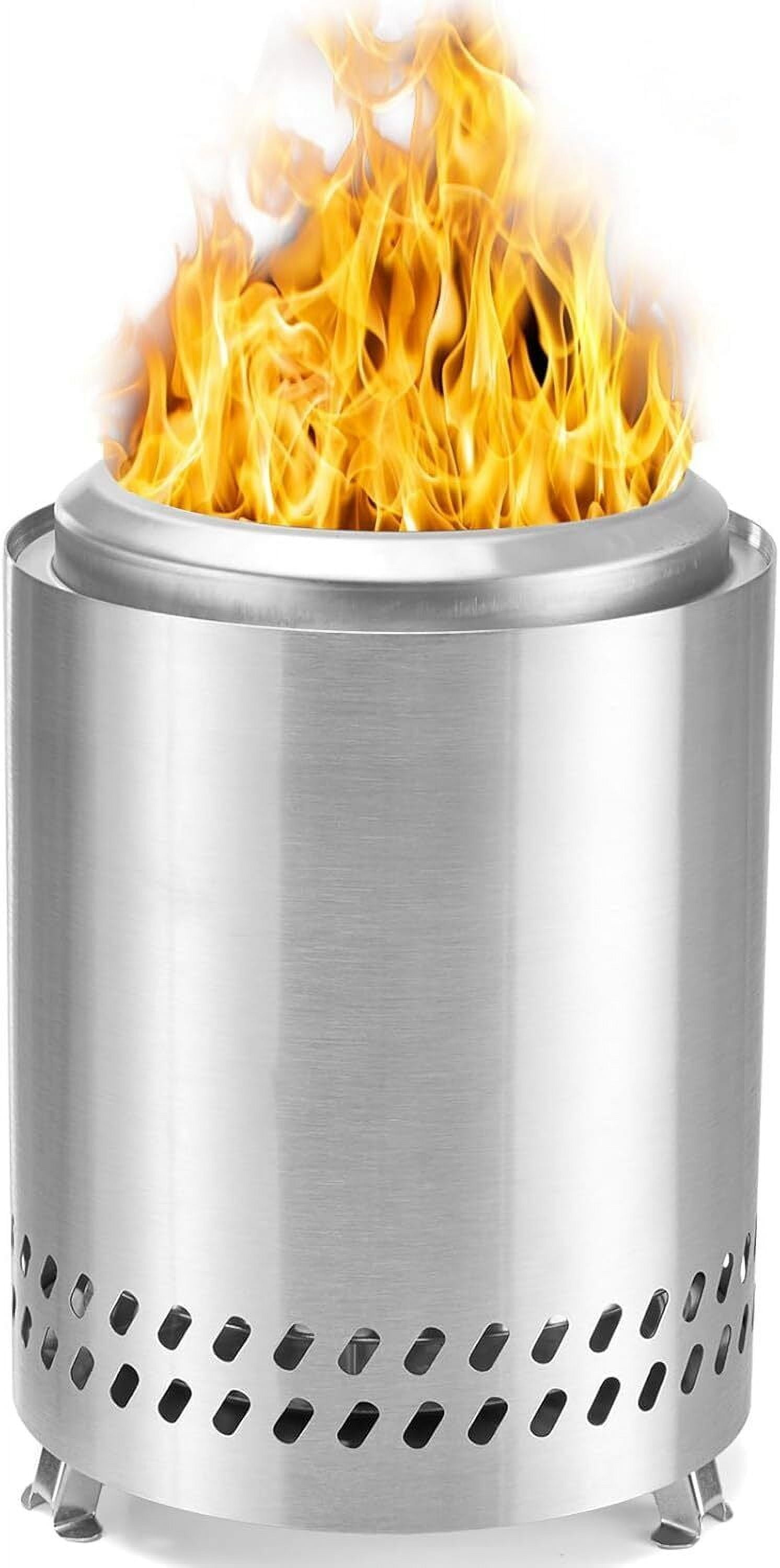 LIUYUDIY Tabletop Fire Pit Camping Stove for Outdoor & Patio Low Smoke ...