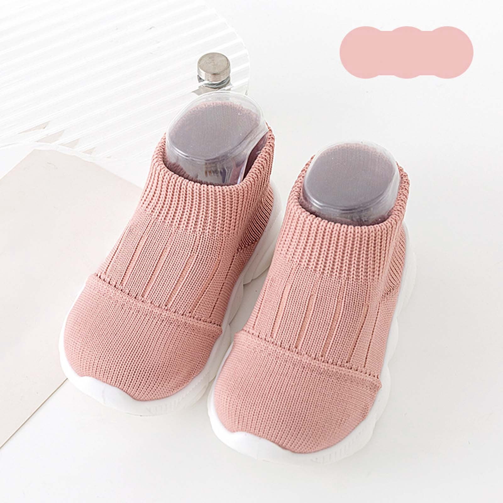 LIUYUNNN Child Solid Color Walking Shoes with Grip Slipper Soft Rubber ...