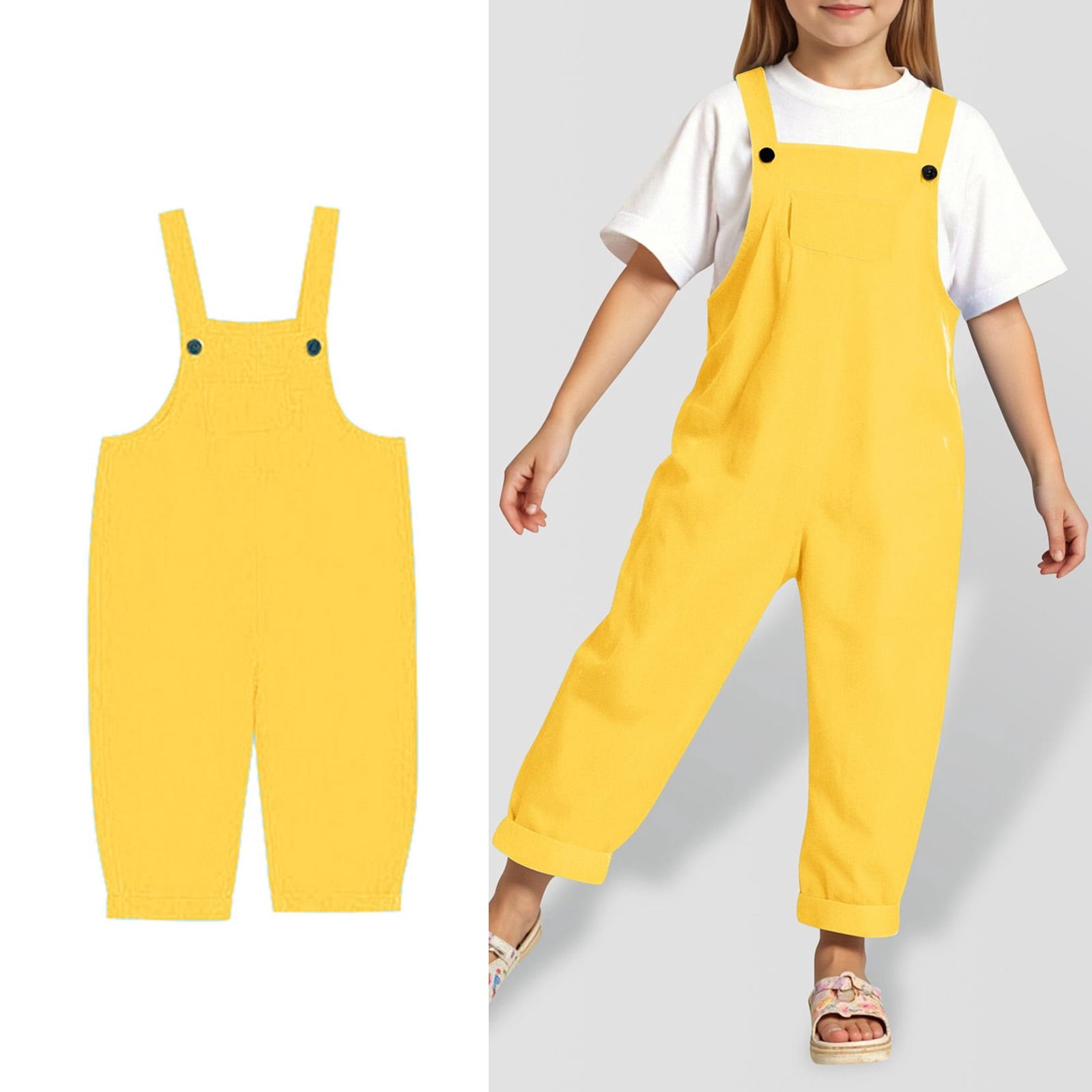 LIUYUNNN Kids Girls' Jumpsuits Rompers Summer Rompers for Girls with ...