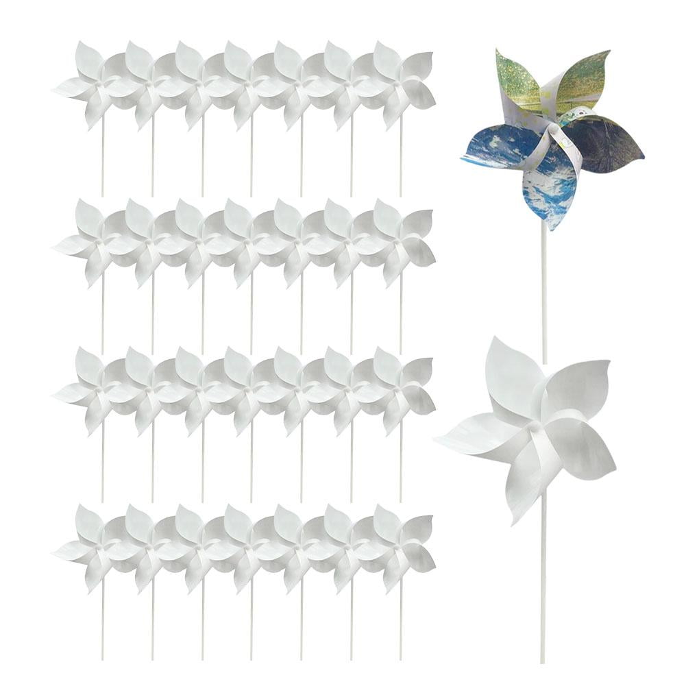 LIUZHIPENG 30 Pack Sublimation Pinwheels Blanks Bulk White DIY ...