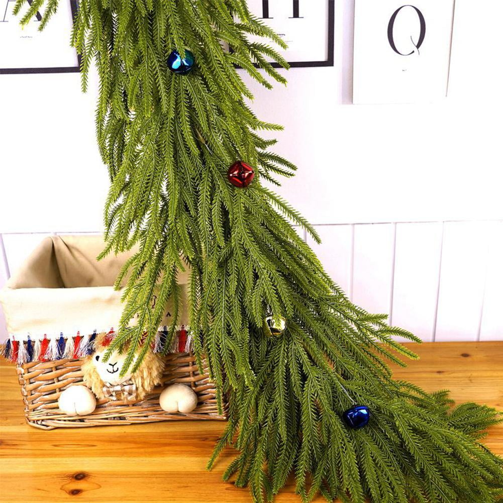 LIUZHIPENG Christmas Norfolk Pine Garland, Realistic Christmas Norfolk ...
