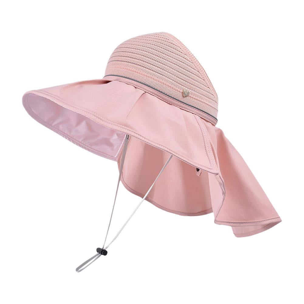LIUZHIPENG Womens Sun Hat Wide Brim Foldable Bucket * with Neck Flap ...