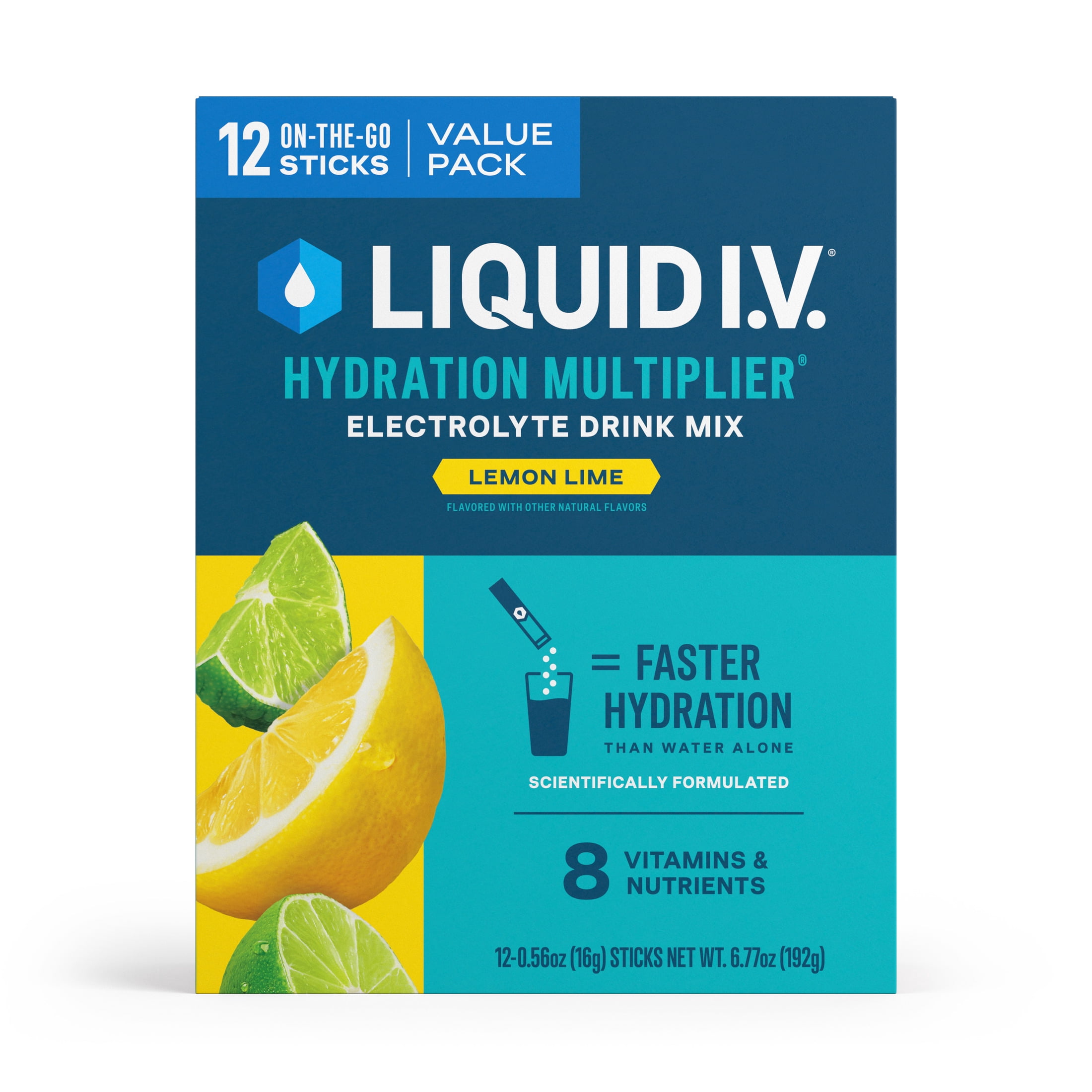 Liquid I.V.® Lemon Lime Hydration Multiplier® Powdered Electrolyte ...