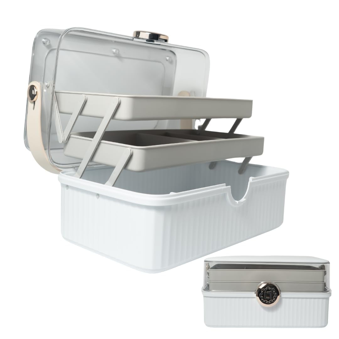 LIV & LUCA 13 in 3 Tier Storage Case for Makeup, Kids Hair Accessories ...