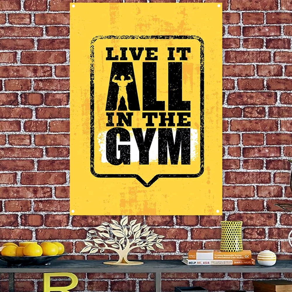 LIVE IT ALL IN THE GYM - Inspirational Wall Art Poster - Motivational ...