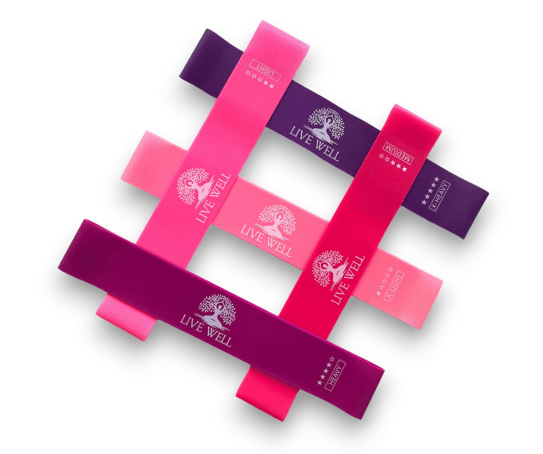 LIVE WELL SLIM & TONE Elastic Resistance Bands- Exercise Bands for Legs ...