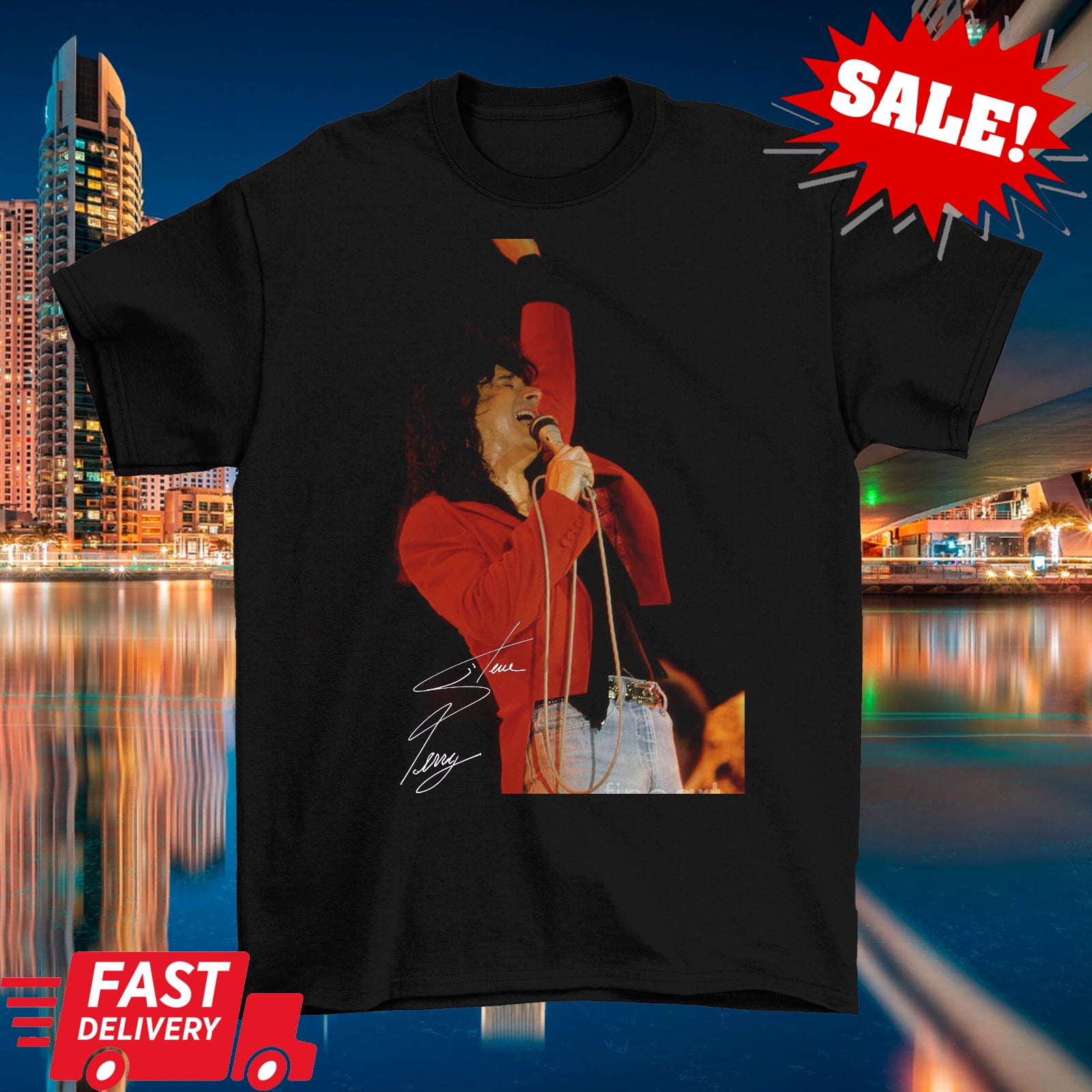 LIVE in CONCERT Signature STEVE PERRY Shirt Classic Black Unisex S-5XL ...