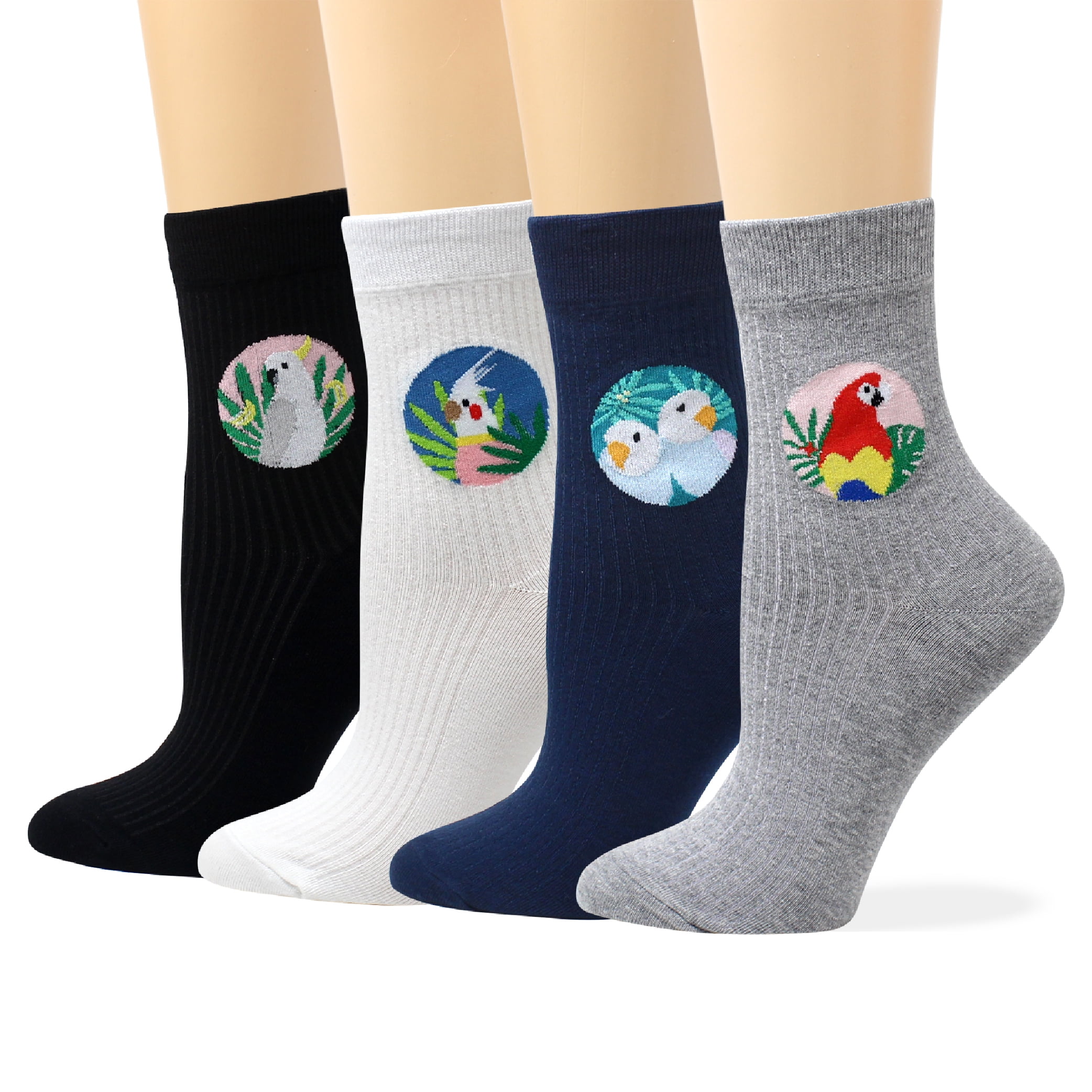 LIVEBEAR Korean Socks - Birds, Parrot, Doves - Walmart.com