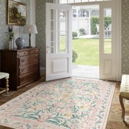 Moynesa 9'x12' Machine Washable Area Rugs,Pink Non-Slip Large Living ...