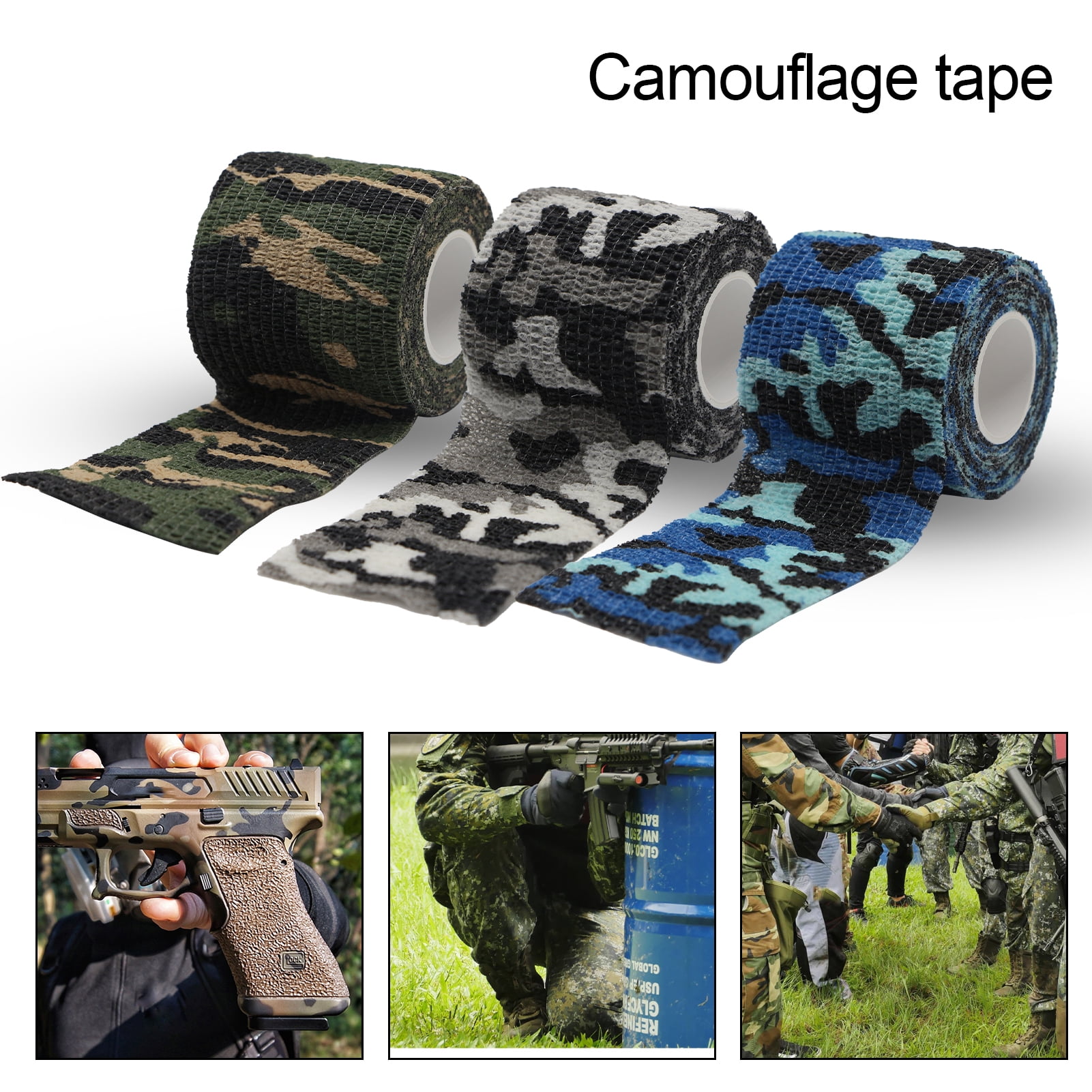 LIVEST 1 Roll Camouflage Tape Anti-scratches Self-Adhesive Widely ...