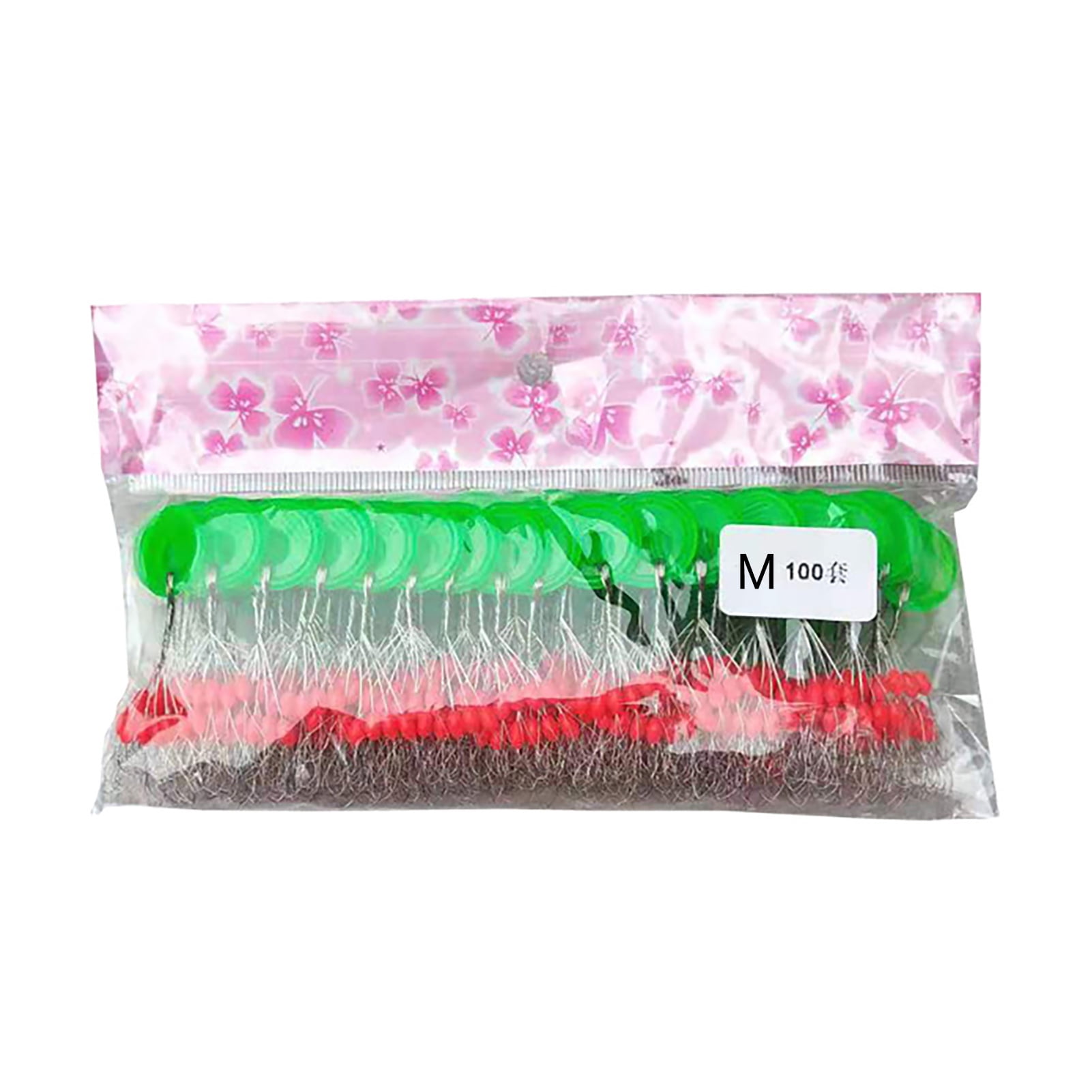 LIVEST 100 Groups Oval High Concentricity Red Rubber Fishing Space ...