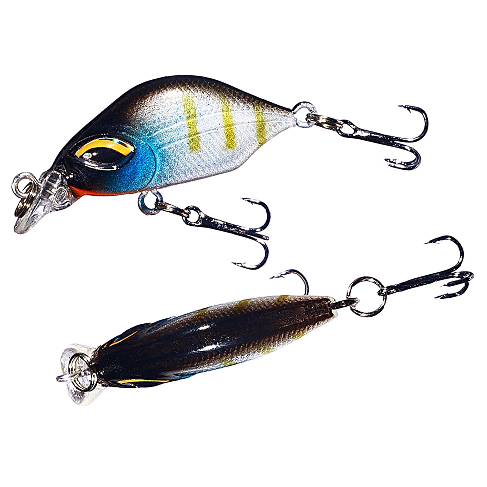 LIVEST 3.8cm/3.3g Minnow Bait Simulation 3D Fisheye Wobbler Double ...