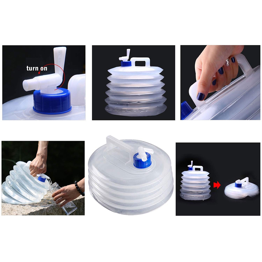 LIVEST 5/10/15L Foldable Water Bucket Bag Bottle Container Outdoor for Camping Hiking - Walmart.com