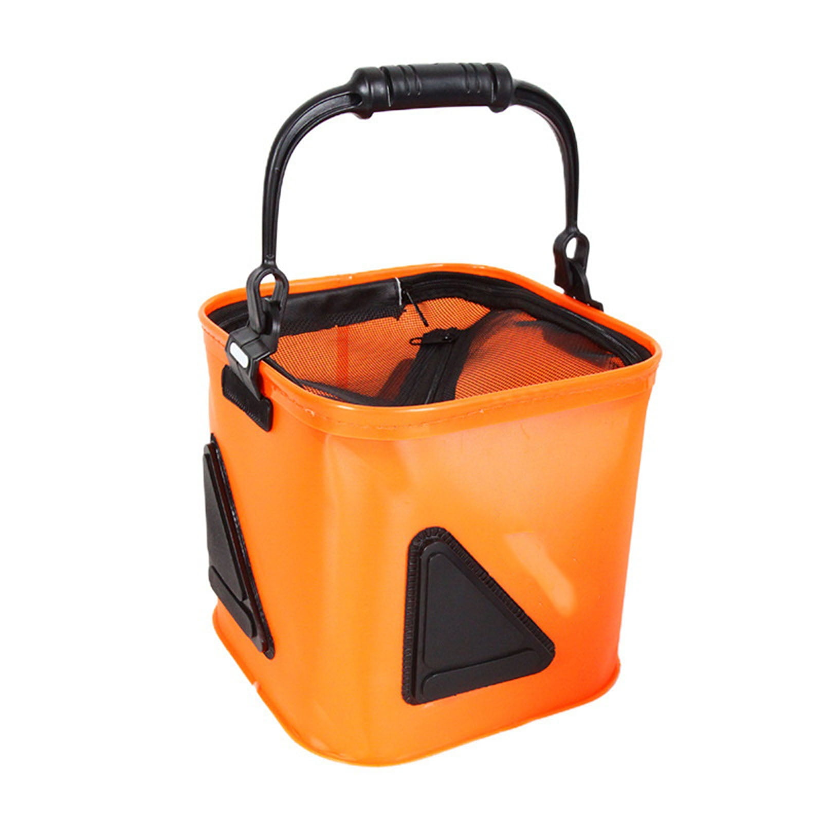 LIVEST Fishing Bucket Box Large Capacity Collapsible Zipper Closure ...