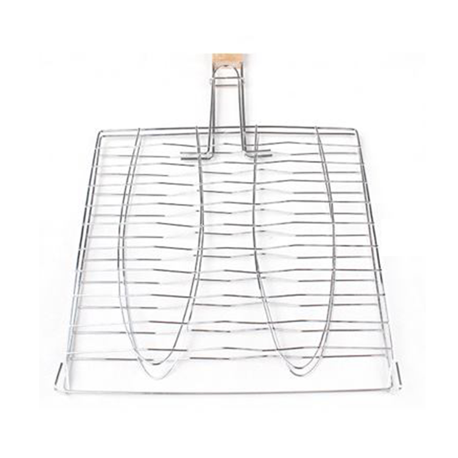 LIVEST Grill Net Clamp Classic Fish-shaped Long Handle Practical Fish ...