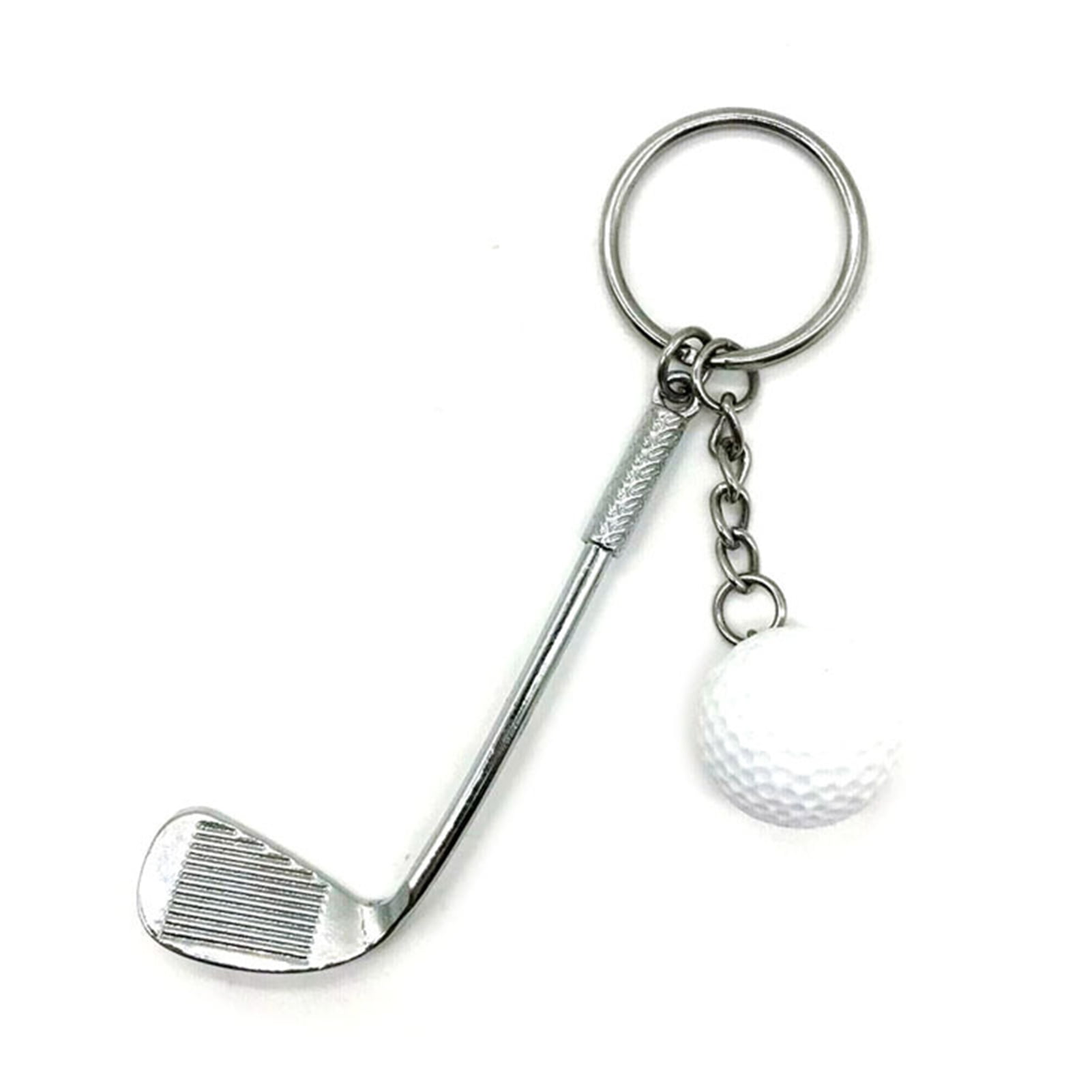 LIVEST Lightweight Golf Ball Pendant Keychain Fashion Split Keyring for ...