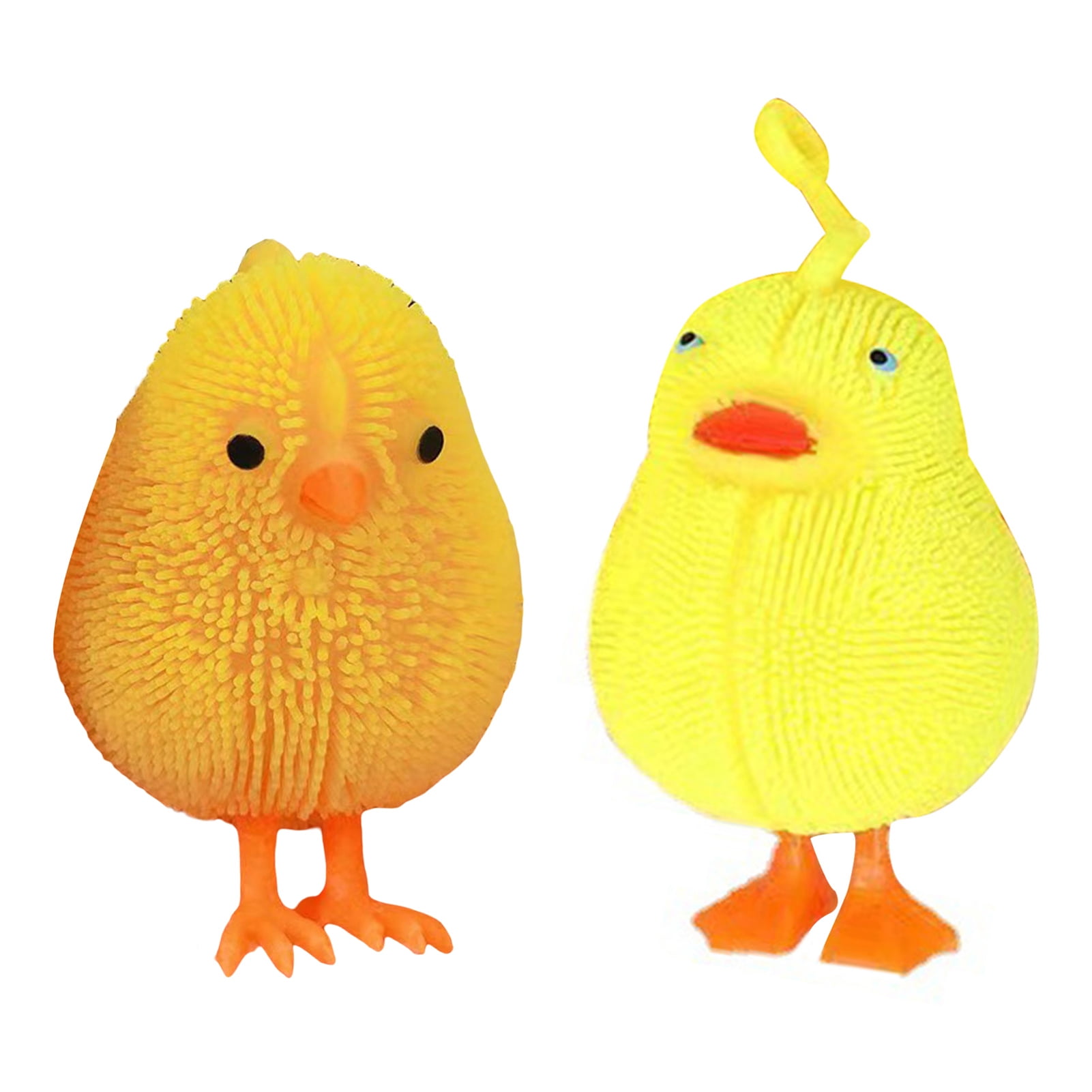 LIVEST Yellow Chick Squeeze Toy LED Light Up Luminous Fun Soft Stress ...