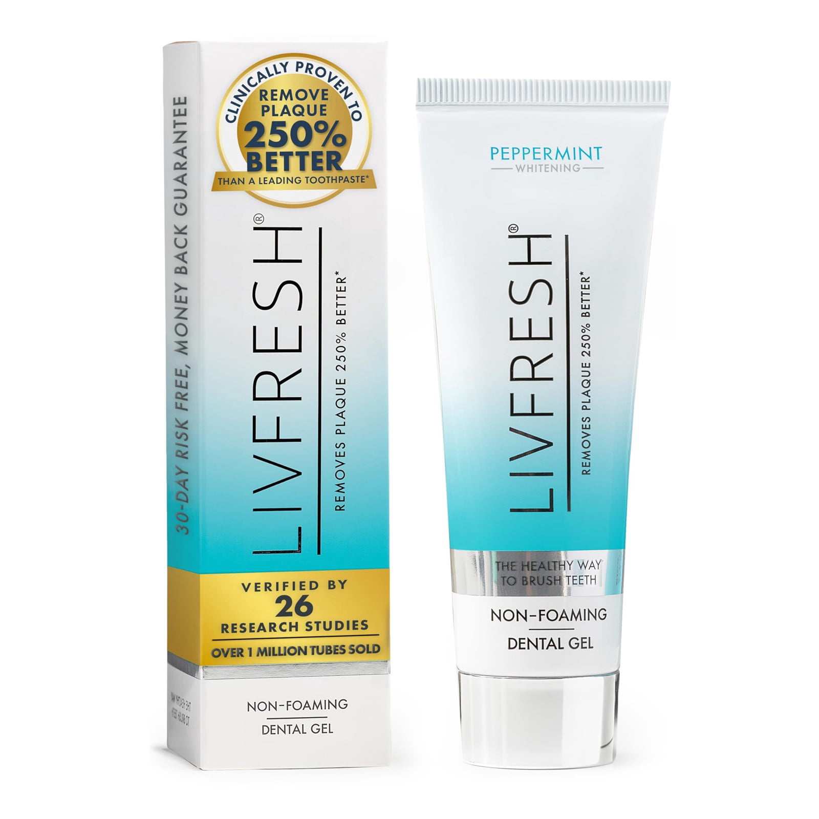 LIVFRESH Toothpaste Remove Plaque, Toothpaste Gel, Clinically Proven to ...