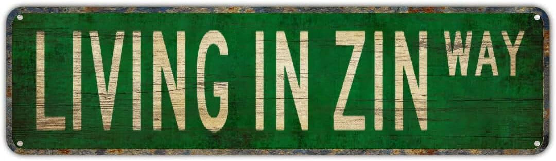 LIVING IN ZIN WAY Vintage Signs Retro Tin Signs Art Plaque Aluminum ...
