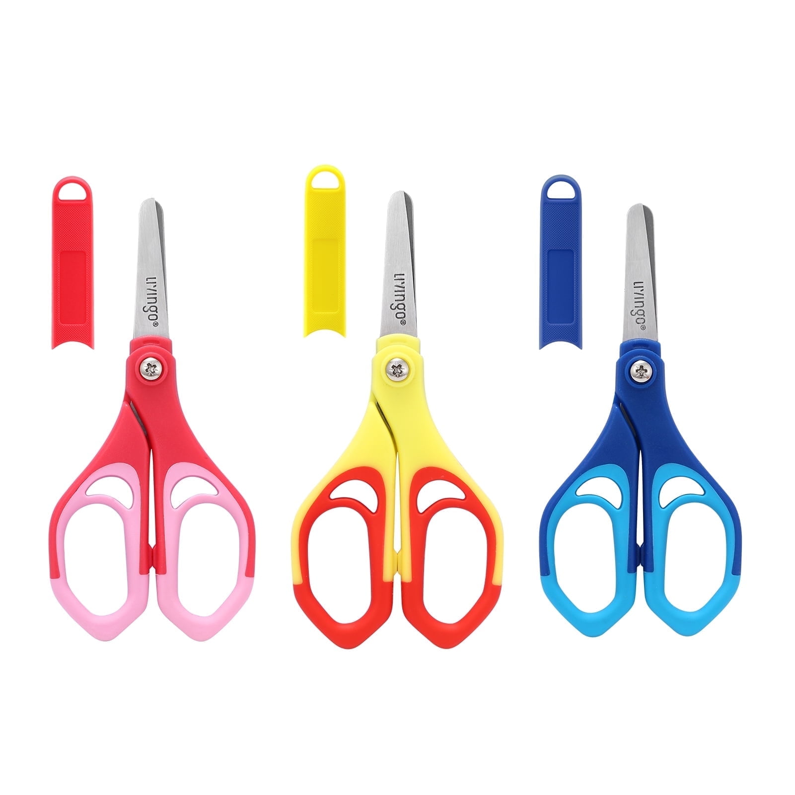 LIVINGO 3 Pack Scissors for Blunt Tip Safety for Craft - Walmart.com