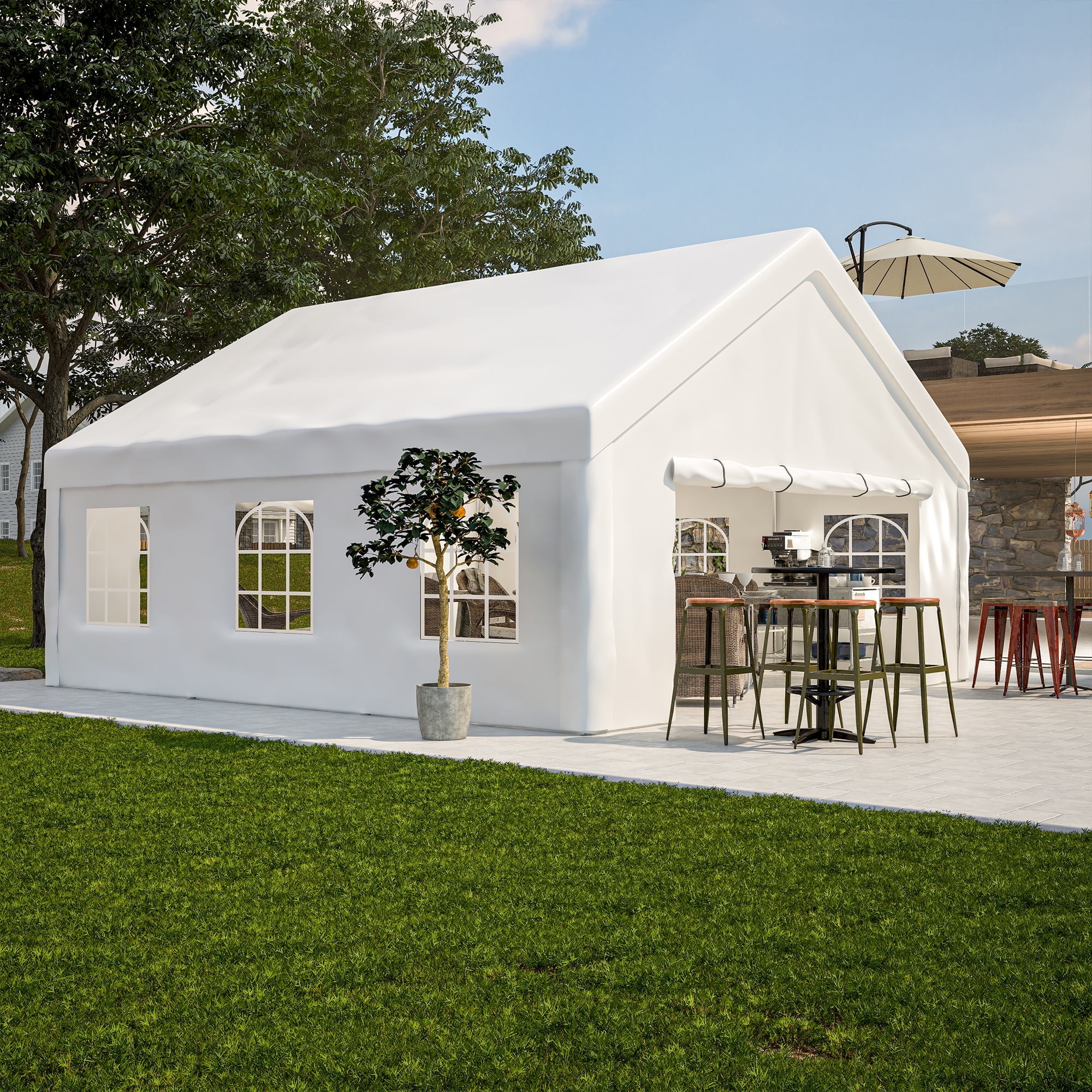 LIVIVOX 20x20FT Party Tent Heavy Duty, Large Wedding Event Shelters ...