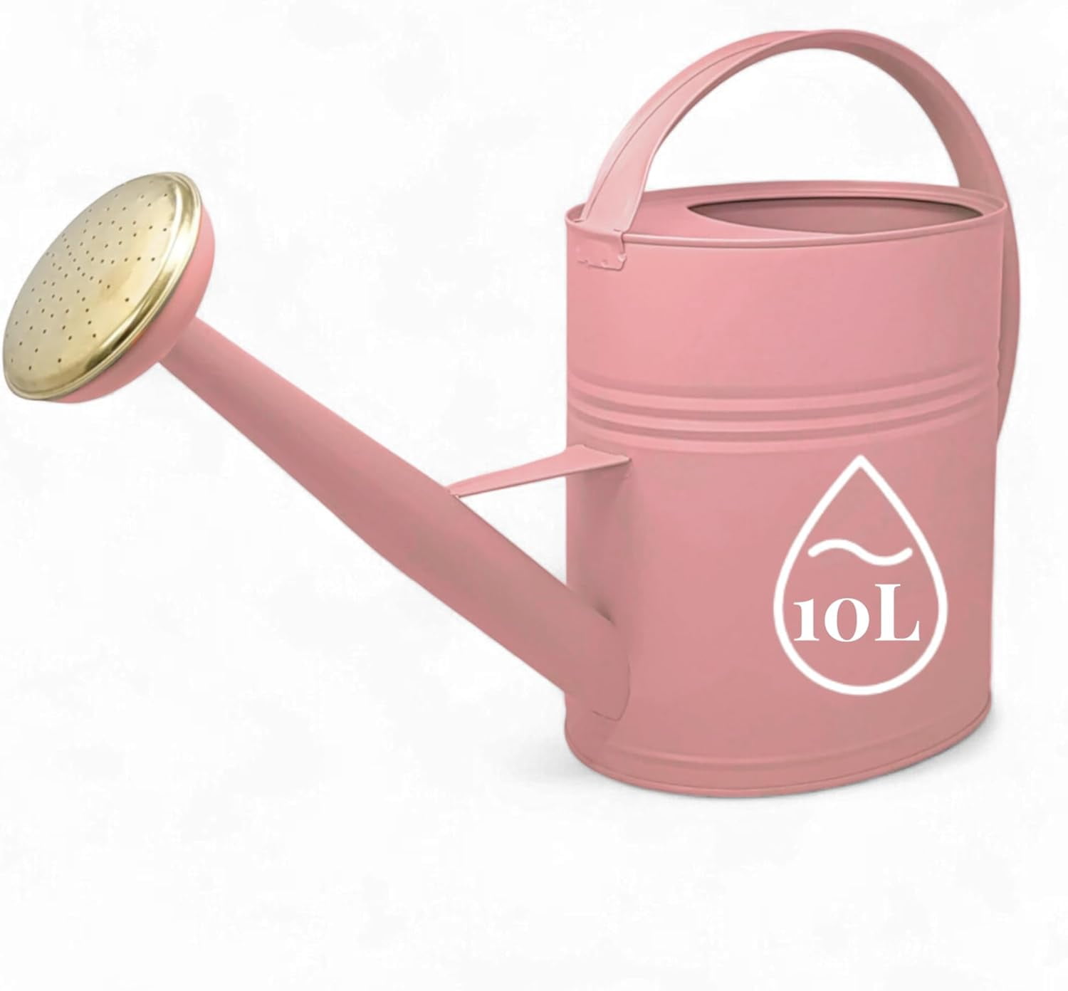LIVLIG Metal Watering Can 2+ Gallon with Removable Spray Head,Hot-Dip ...
