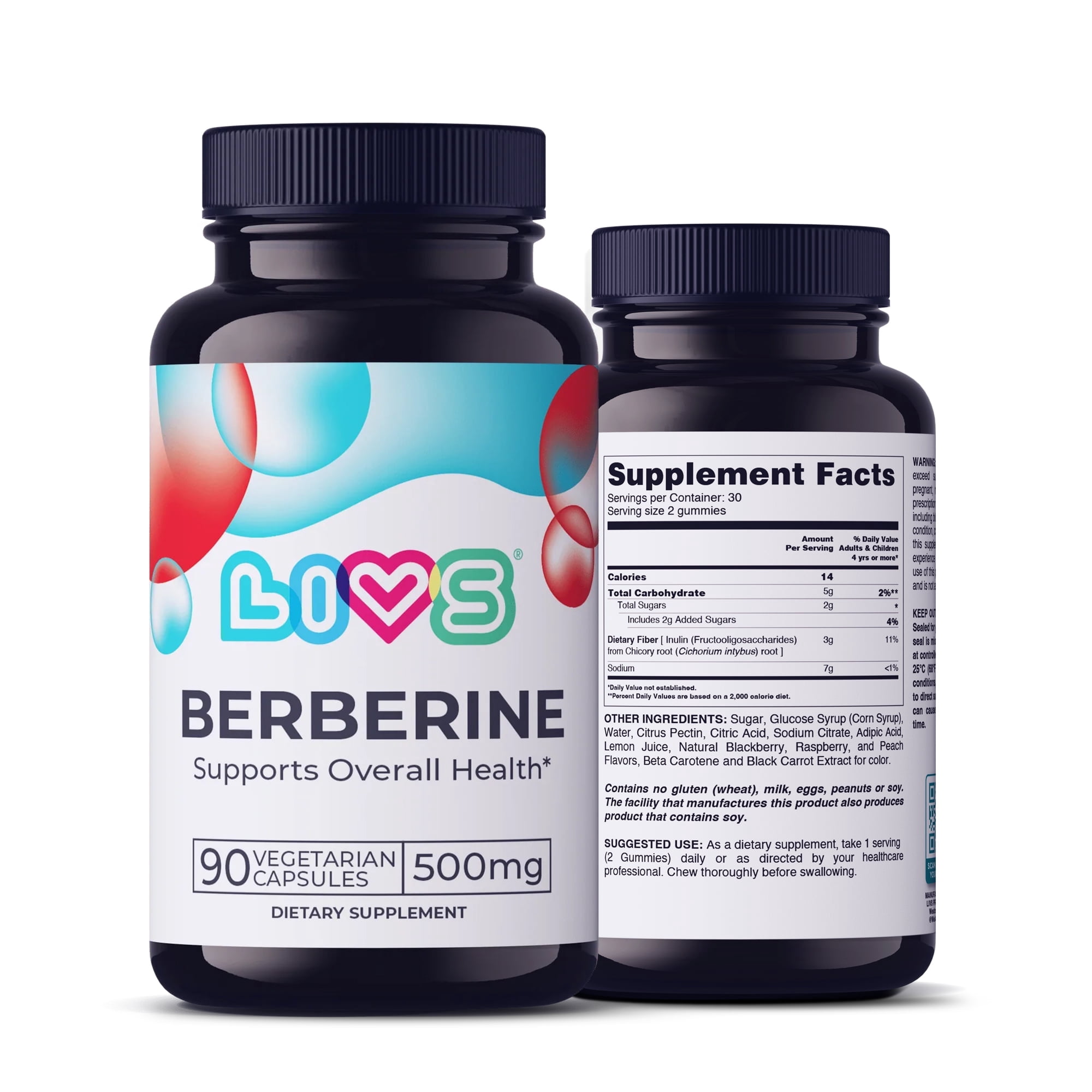LIVS Berberine Capsules 500mg – Cholesterol, Triglyceride & Gut Health ...
