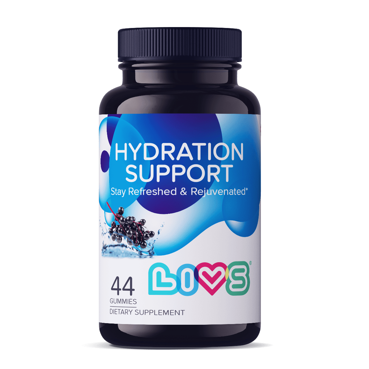 LIVS Electrolytes Gummies Elderberry Flavor, Vegan & Kosher, Helps ...