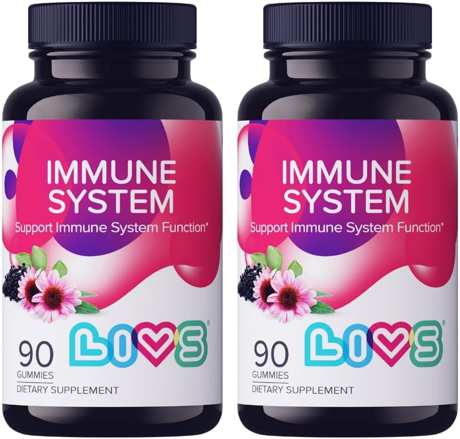 LIVS Immune System Gummy Booster | Pack of 2 | Zinc Support Supplement ...