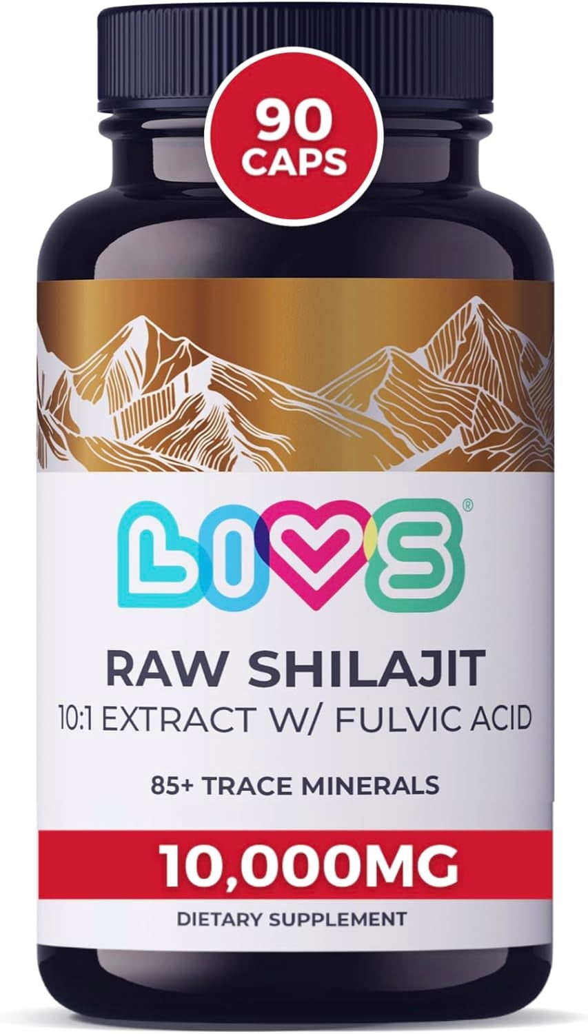 LIVS Raw Shilajit Capsules: Pure Himalayan Shilajit with Fulvic Acid ...