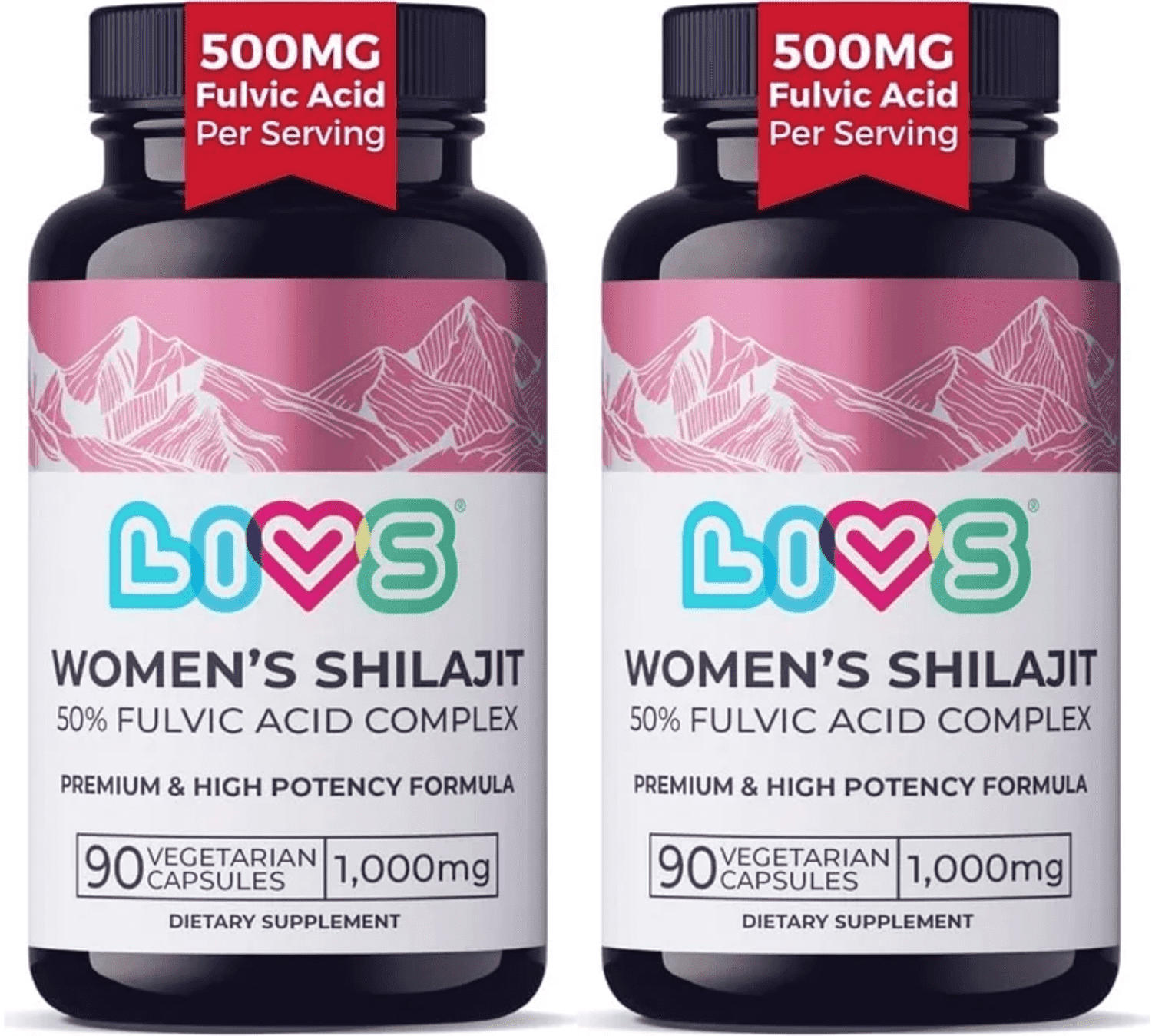 LIVS Shilajit Capsules: Women’s Fulvic Acid Complex. 1,000mg Shilajit ...
