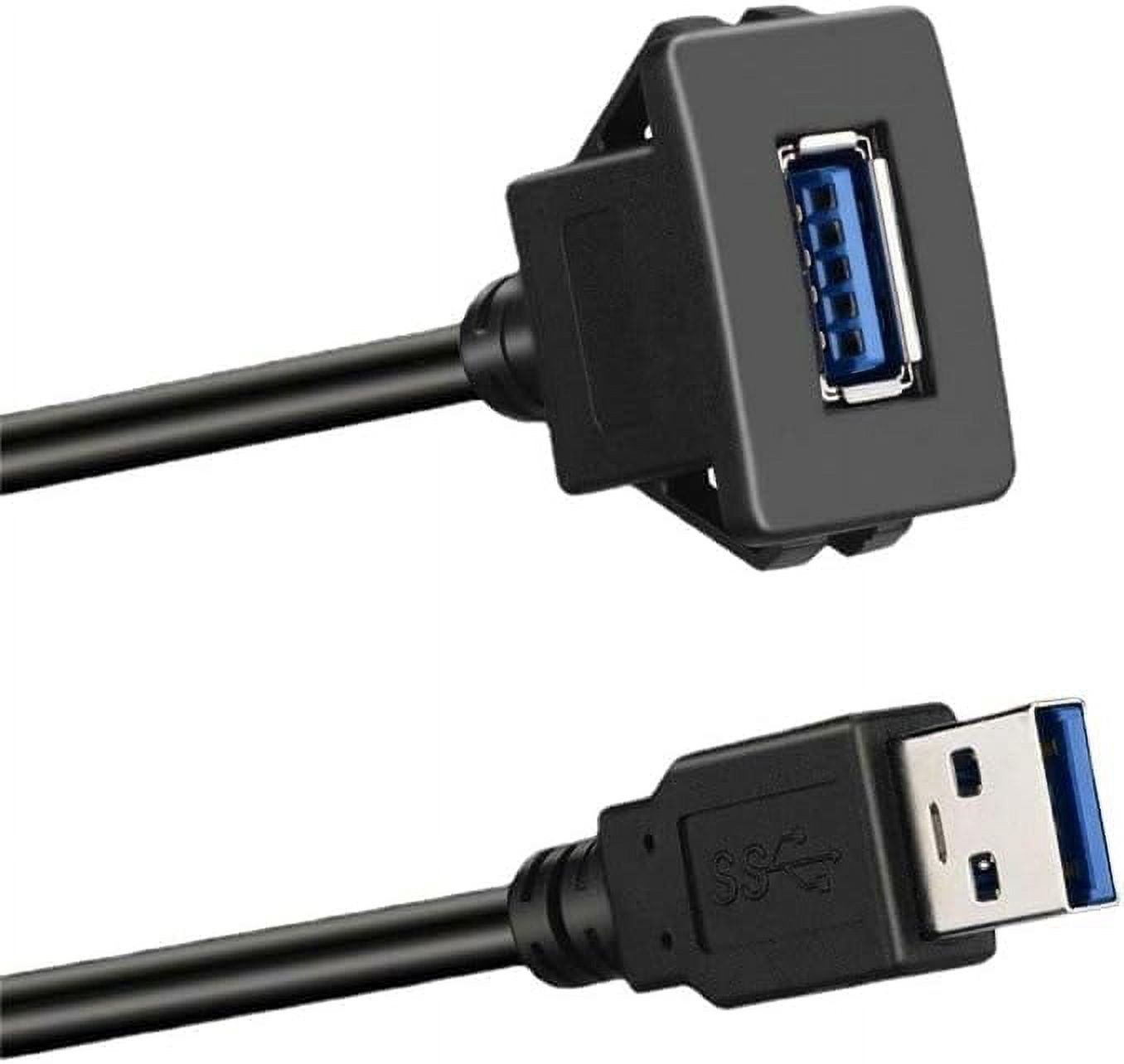 LIWEARE USB 3.0 Dashboard Cable Built-in Socket Adapter Connector ...