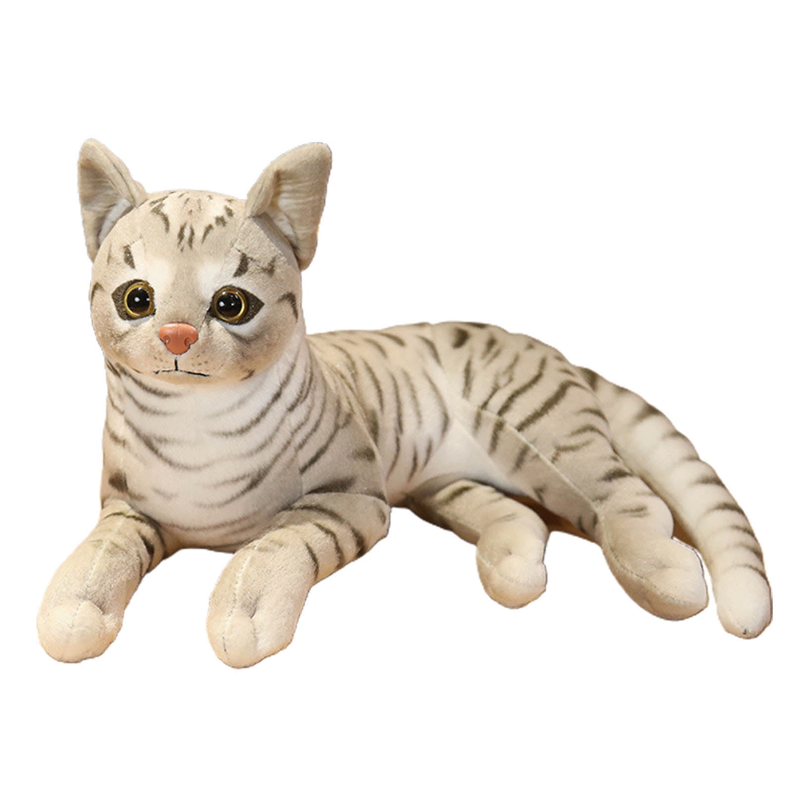 LIWEN Cat Stuffed Doll Realistic Decorative Comfy 3D Simulation Pillow ...