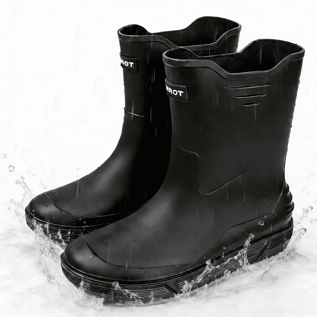 LIXI Rain Boots for Men, Anti-Slip Waterproof Shoes, Mid Height Rubber ...