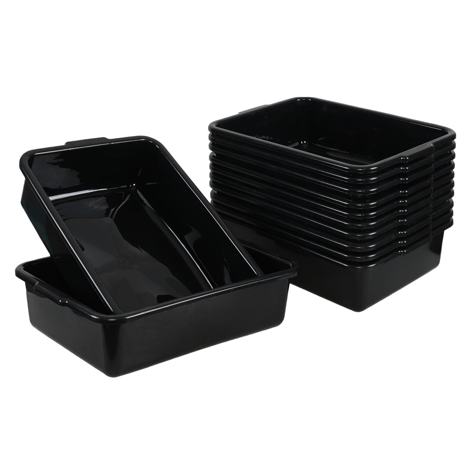 LIXIAO 13 L Plastic Kitchen Bus Tubs, Pack of 12 Commercial Bus Tray ...