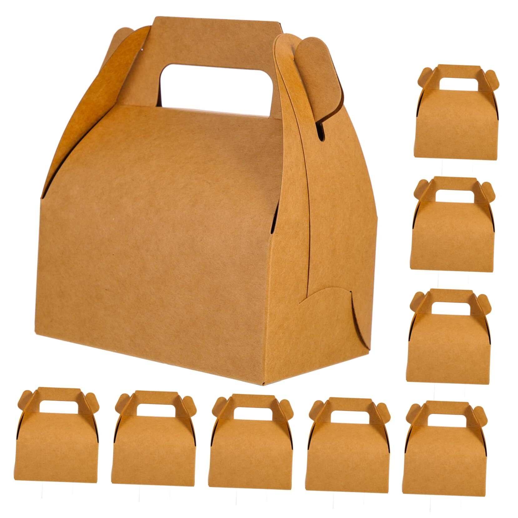 LIXIAO 20Pcs Kraft Paper Food Boxes Takeaway Packaging Boxes for Fried ...
