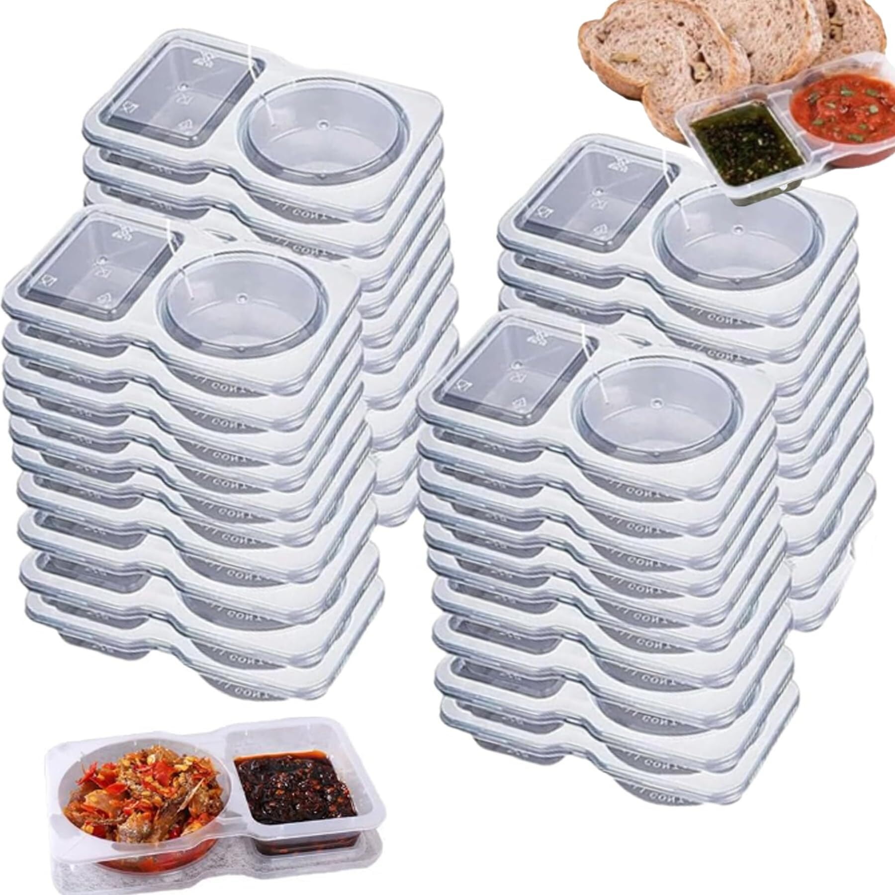 LIXIAO Grab and Go Snack Containers,20Pack Grab and Go Snack Containers ...