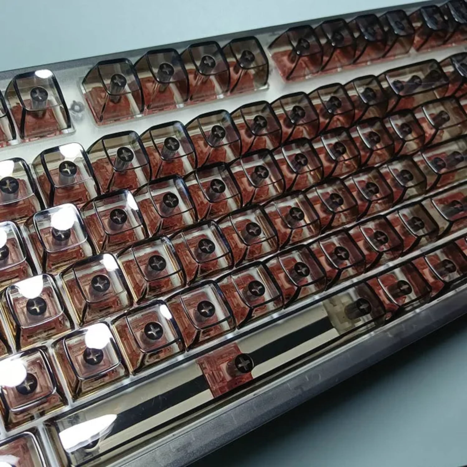 LIXILANG 132 Keys Crystal Transparent Black Yellow Green Keycaps For MX ...