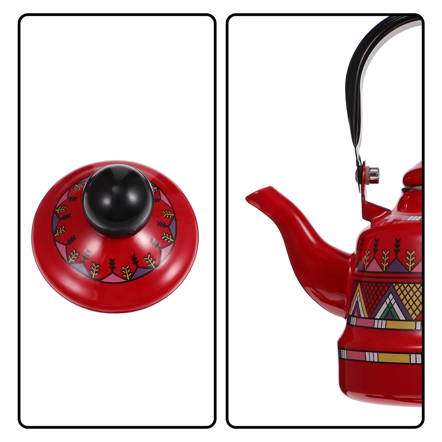 LIXILANG Enamel Tea Kettle Stainless Steel Water Pot Hot Water Boiler ...