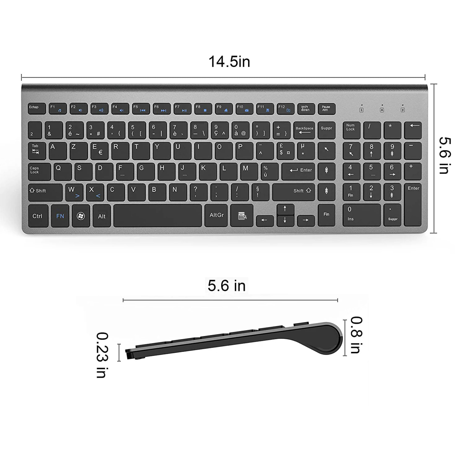 LIXILANG High Quality Business Wireless Keyboard Ultra Slim 2.4G Silent ...