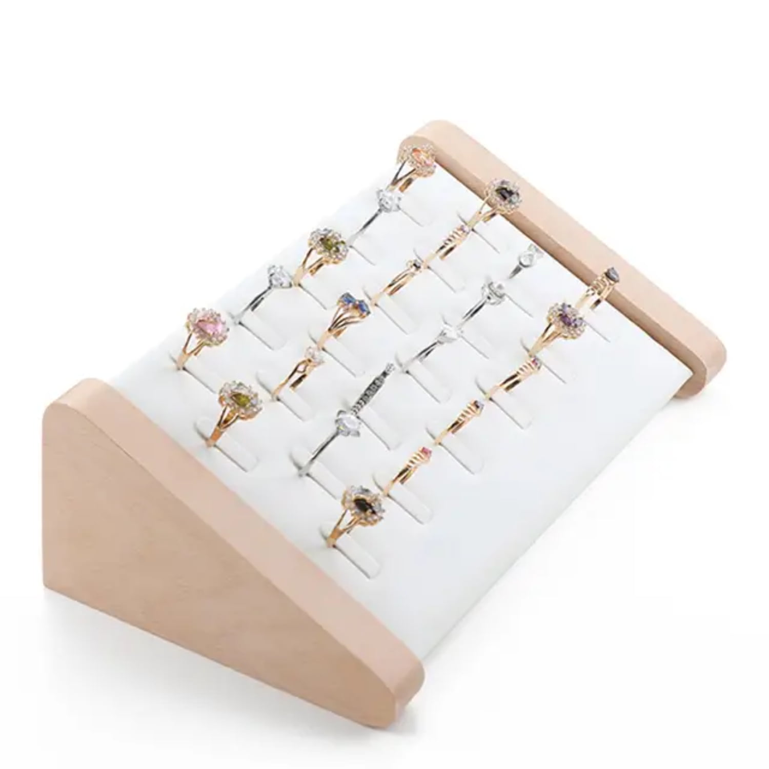 LIXILANG Rings Display Stand Showcase Tray Organizer Jewelry Box ...