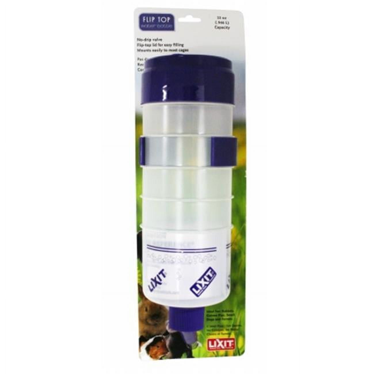 LIXIT Lixit Quick Lock Flip Top Water Bottle with Valve 1 Bottle ...