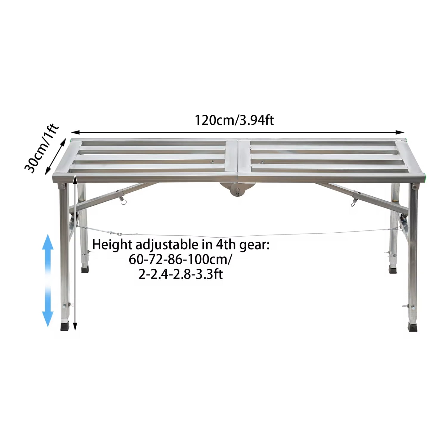 LIYNLE Adjustable Portable Folding Scaffolding Platform Step Ladder for ...