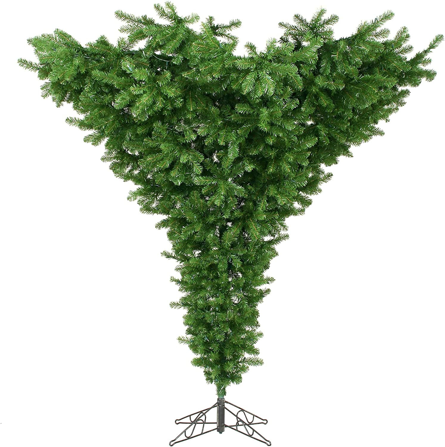 LIYU 75' Unlit Upside Down Artificial Christmas Tree - Walmart.com