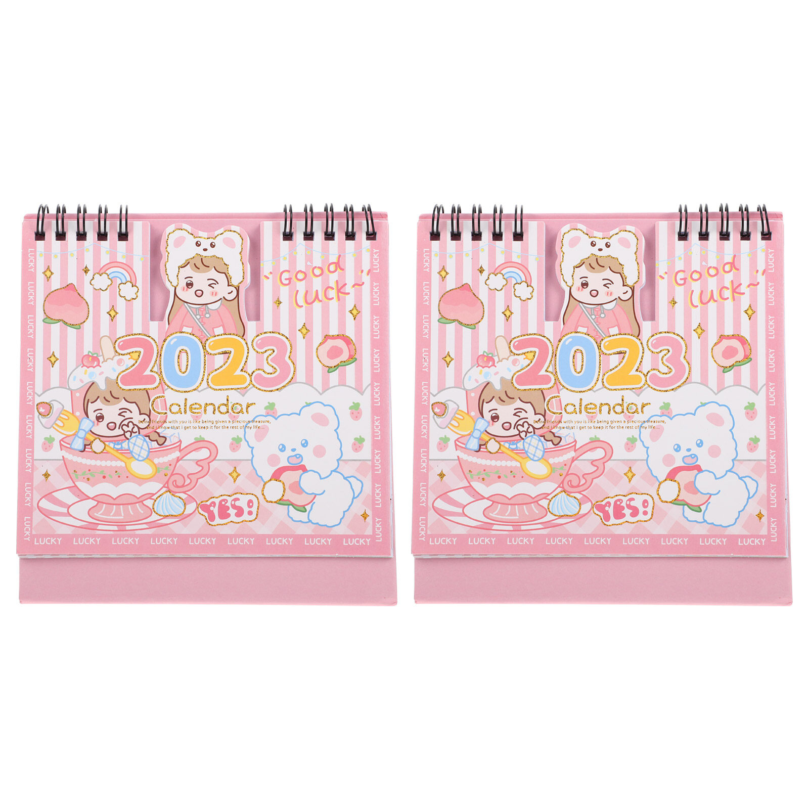 LIYUNMIAO 2023 Desk Calendar Set - Monthly Flip Planner for Office ...