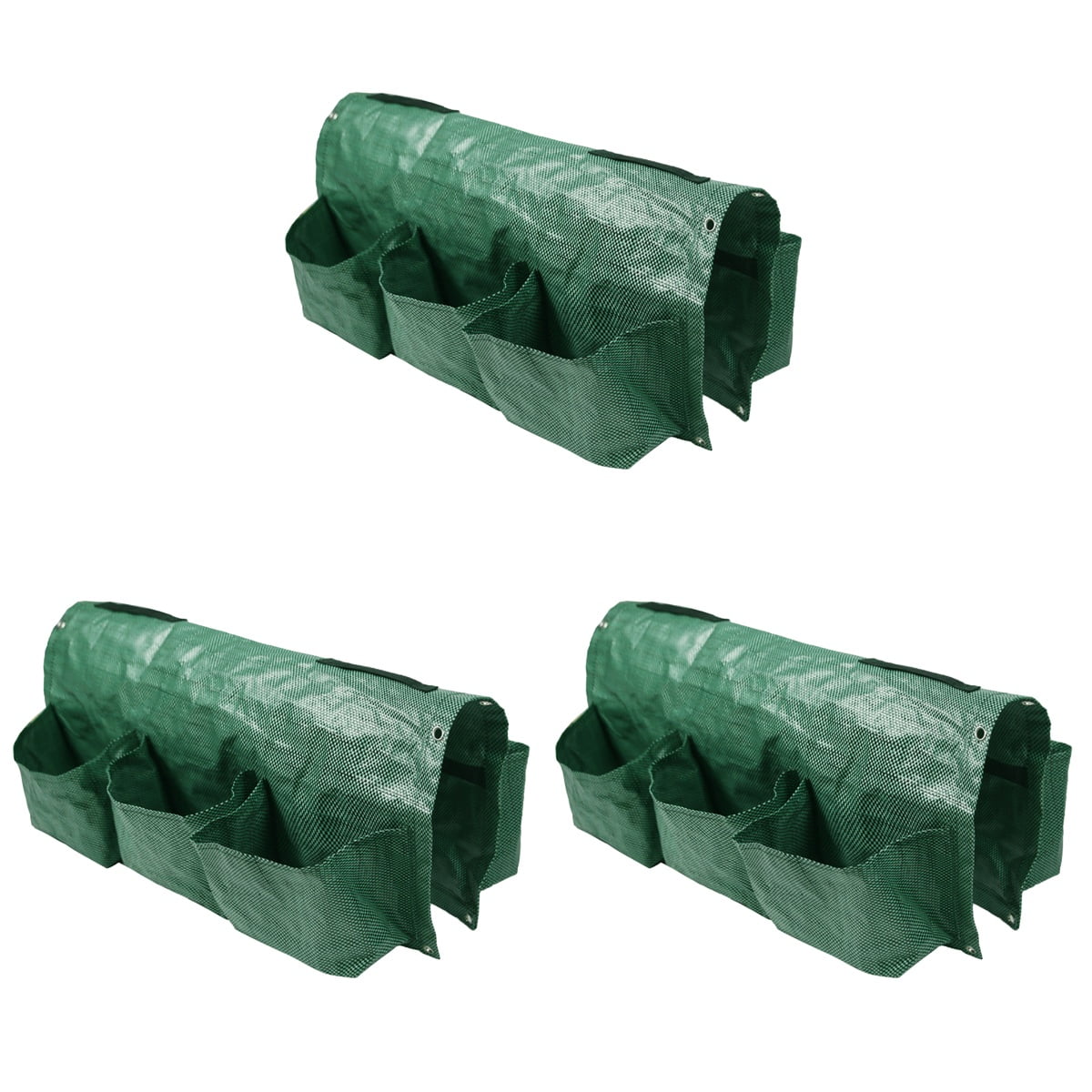 LIYUNMIAO 3pcs Outdoor Handrail Hanging Planting Bag PP Multi-Pocket ...